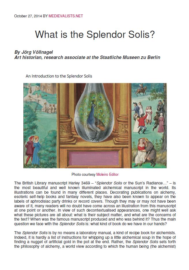 What is the Splendor Solis?